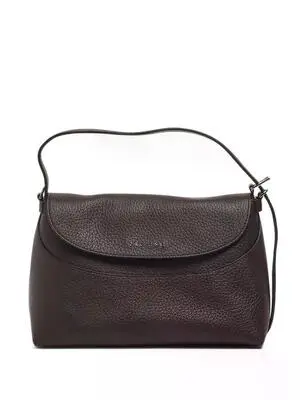 Orciani Midi Grained Leather Shoulder Bag