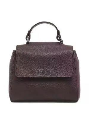 Orciani Mini Grained Leather Tote Bag - Brown