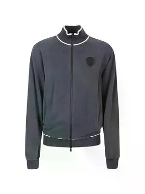 Brunello Cucinelli Cotton Smooth French Terry Sweatshirt With Zip And Logo