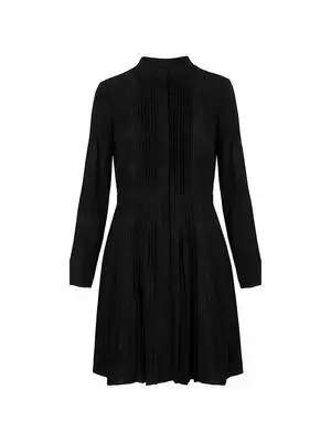 Valentino Garavani Lace-panelled Pleated Mini Dress - Black