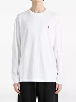 Polo Ralph Lauren Logo-embroidered Long-sleeve T-shirt - White