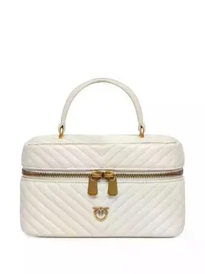 Pinko Small Beauty Case With Shoulder Strap Chevron-nappa