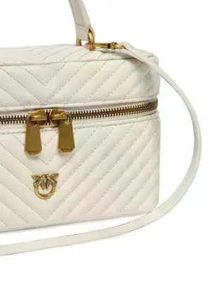 Pinko Small Beauty Case With Shoulder Strap Chevron-nappa