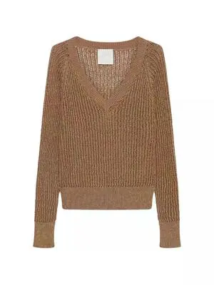 Marella Storia V-neck Lurex Cotton Sweater