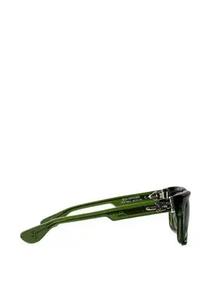Chrome Hearts Box Officer Squared-frame Sunglasses - Green