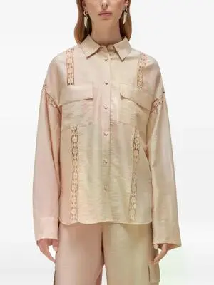 BLUGIRL Lace-trim Flap-pocket Shirt - Neutrals