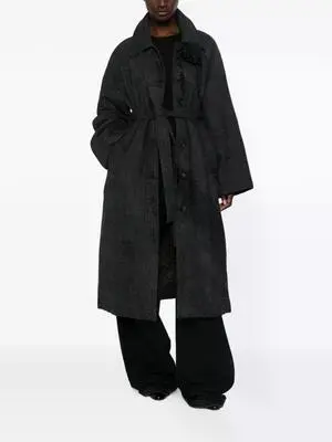 Soh Check-pattern Belted Coat