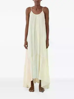 ELEH Striped Tiered Dress - Neutrals