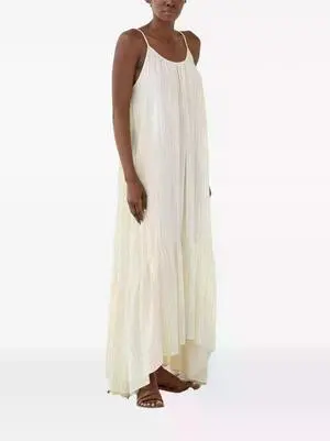 ELEH Striped Tiered Dress - Neutrals
