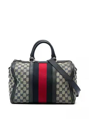 Gucci 2016-2026 Medium Gg Canvas Web Joy Boston Bag Satchel - Neutrals