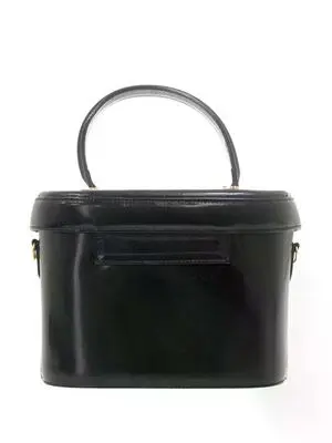 Versace 1990-1995 Leather Sun Medallion Vanity Bag Satchel