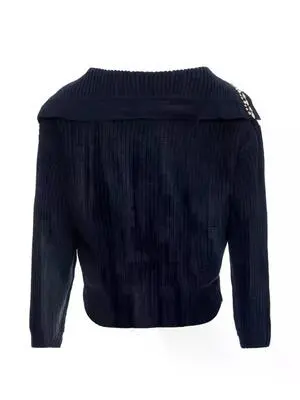 FRACOMINA Crystal-embellished Ribbed-knit Sweater