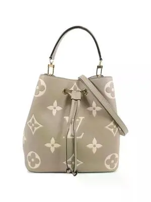 LOUIS VUITTON Mm Néonoé Monogram Empreinte Bucket Bag - Grey
