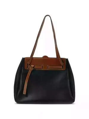 Loewe Lazo Leather Tote Bag - Black