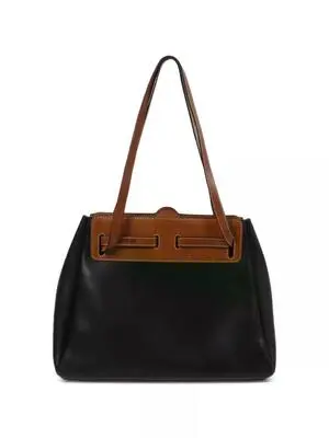Loewe Lazo Leather Tote Bag - Black