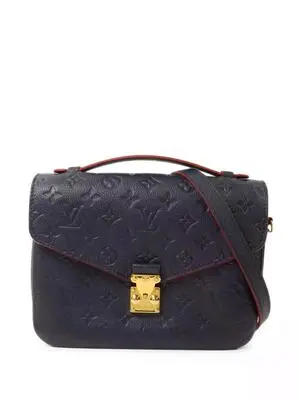 LOUIS VUITTON Pochette Metis Monogram Empreinte Shoulder Bag - Blue