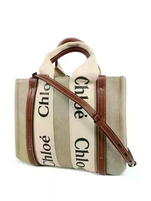Chloé Small Woody Tote Bag Neutrals