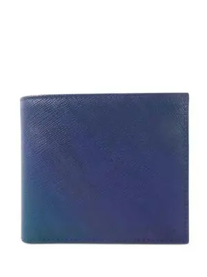 Prada Saffiano Leather Bifold Wallet - Blue