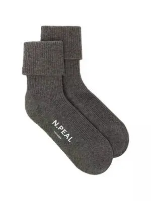 N.peal Ribbed-knit Socks - Grey
