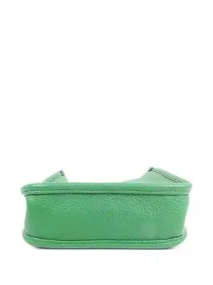 Prada Mini Logo-plaque Leather Shoulder Bag - Green