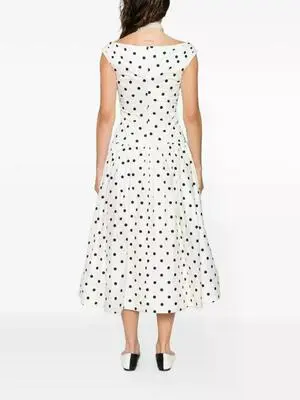 SELF-PORTRAIT Polka Dot Midi Dress