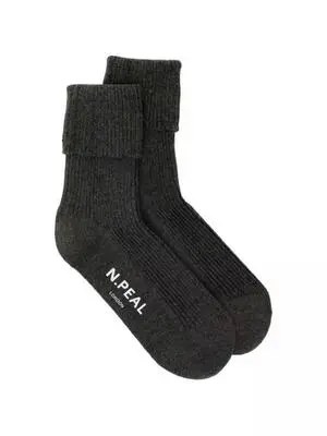 N.peal Ribbed-knit Socks - Grey
