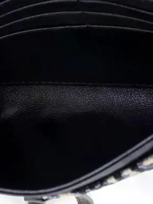 Dior Saddle Chain Wallet Oblique Canvas Crossbody Bag