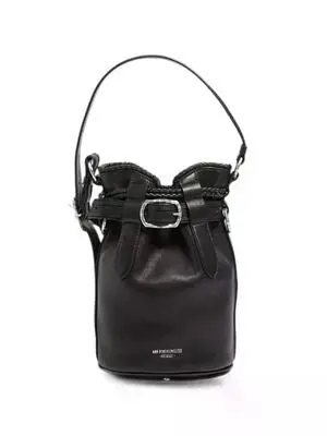 ANN DEMEULEMEESTER Braided-trim Leather Bucket Bag
