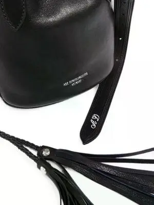 ANN DEMEULEMEESTER Braided-trim Leather Bucket Bag