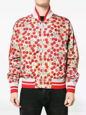 Dolce & Gabbana Cherry-print Bomber Jacket