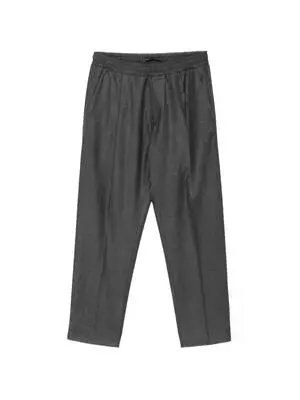 LOW BRAND Tokio Elasticated-waistband Pressed-crease Trousers - Grey