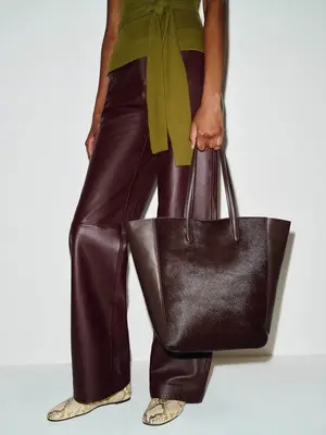 REFORMATION Paloma North South Tote - Brown