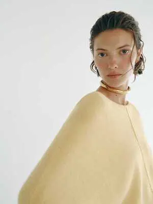REFORMATION Brianna Cashmere Boatneck Top - Yellow