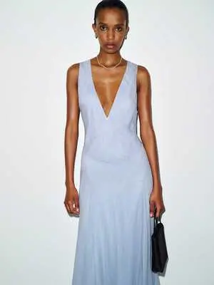 REFORMATION Petites Stellina Dress Cloud - Blue