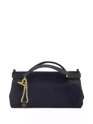Orciani Small Virgo Chain-detail Suede Tote Bag - Blue