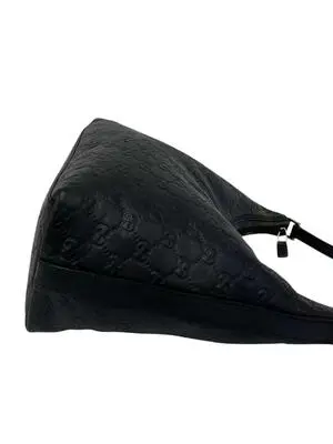 Gucci 2000-2015 Guccissima Shoulder Bag - Black