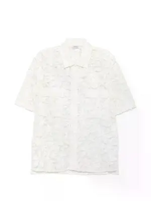 Simkhai Floral-lace Short-sleeve Shirt - White