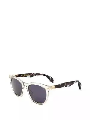 Rag & Bone Tortoiseshell-effect Square-frame Sunglasses - Neutrals