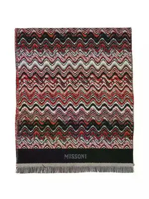 Missoni Zigzag Knit Wool Scarf