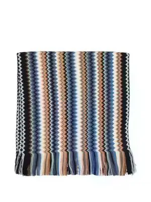 Missoni Zigzag Knit Fringed Scarf