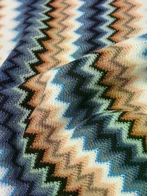 Missoni Zigzag Knit Fringed Scarf