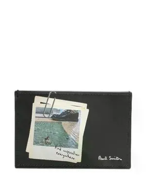 Paul Smith Photo-print Leather Cardholder - Black