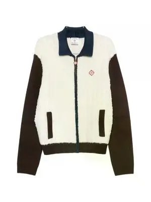 Casablanca Logo-patch Zip-up Jacket - Neutrals