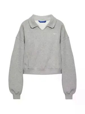 Nike Logo-embroidered V-neck Sweatshirt - Grey