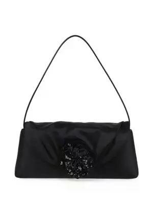 ROTATE BY BIRGER CHRISTENSEN Sequin-embellished Floral-appliqué Clutch Bag