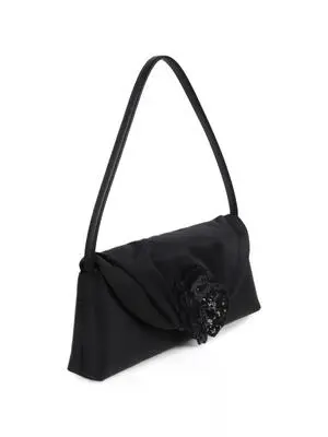 ROTATE BY BIRGER CHRISTENSEN Sequin-embellished Floral-appliqué Clutch Bag