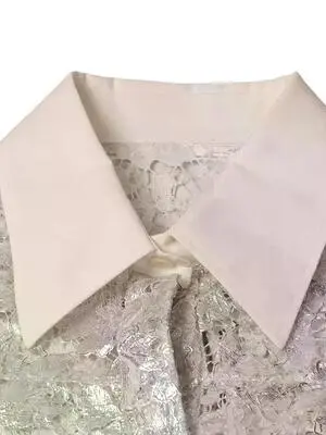 Valentino Garavani Floral-lace Metallic Shirt