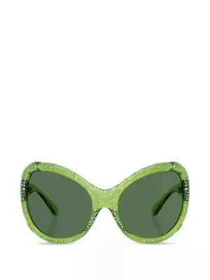 SWAROVSKI Crystal-embellished Oversized-frame Sunglasses