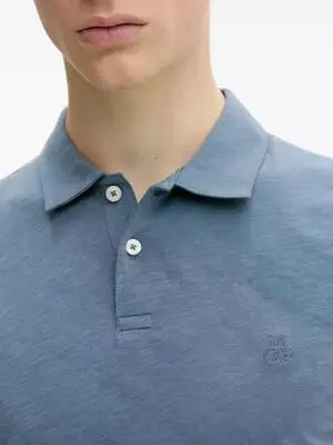 Marc O'polo Logo-embroidered Slub-texture Polo Shirt