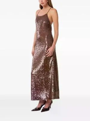 GAELLE PARIS Sequin-embellished Maxi Dress